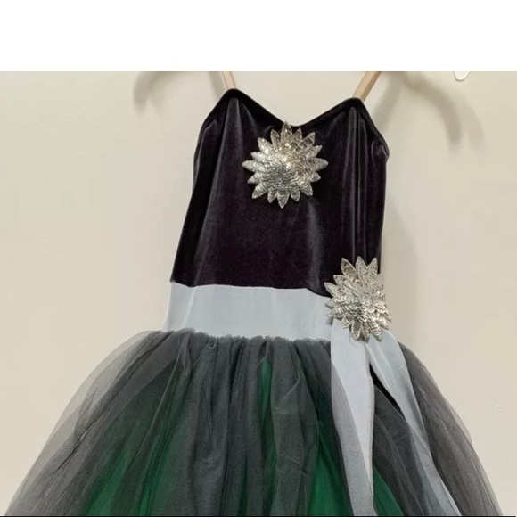 Algy | Costumes | Algy Danceballet Tutu Greygreen Flower Sequins ...